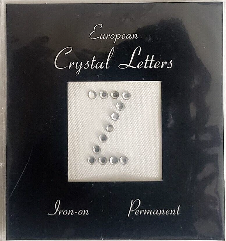 JOY 1-inch European CRYSTAL LETTERS Iron-On Applique - 'Z' | eBay