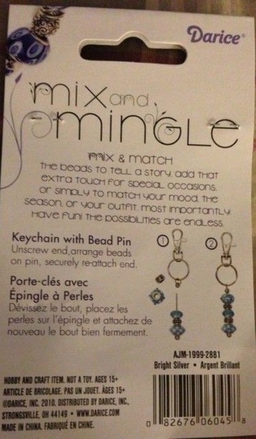 Darice Mix and Mingle Key Chain W/ Bead Pin 2 Sets 1999-2881 for sale ...