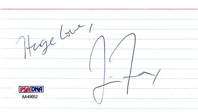 Jorja Fox Signed 3x5 Index Card PSA/DNA COA Autograph CSI ER Missing ...