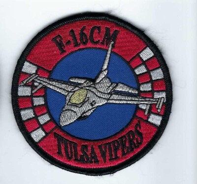 PATCH USAF 125TH FS FIGHTER F-16 TULSA VIPERS OKLAHOMA ANG DB 2 | eBay