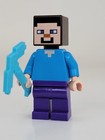 LEGO Minifigure Steve With Diamond Pickaxe min009 Minecraft c11 | eBay