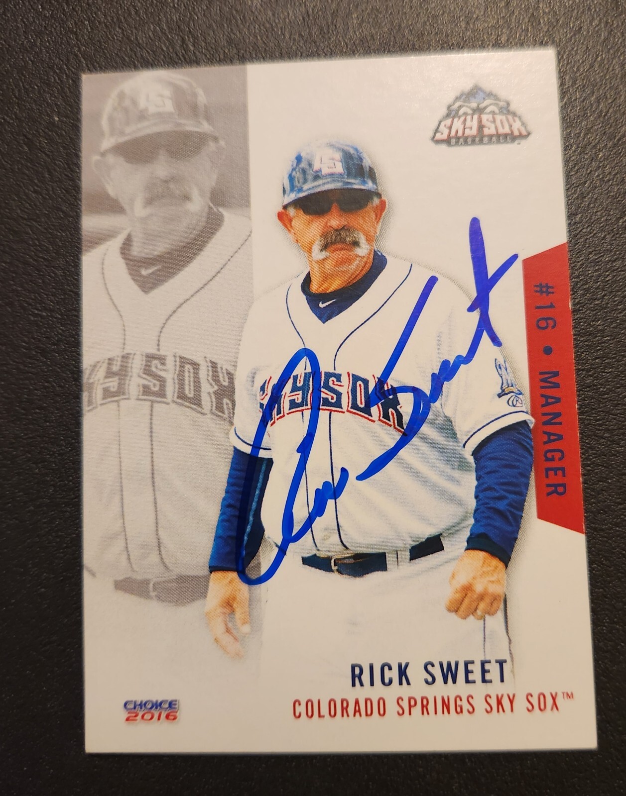 Rick Sweet Signed 2016 Colorado Sky Sox Team Card Milwaukee Brewers | eBay