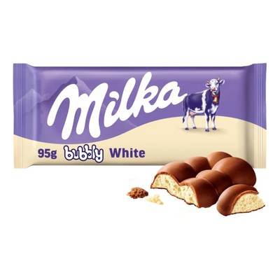 25x MILKA Bubbly White Chocolate Bar 95g / 3.4oz | eBay