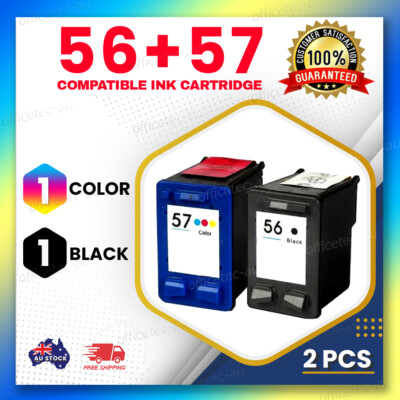 2x Generic Ink for HP 56 57 HP OfficeJet 4110/4255/5510/6110 PSC1210 ...