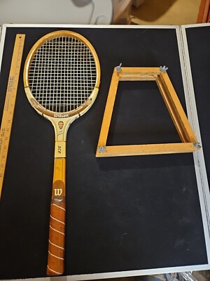Vintage WILSON JACK KRAMER Wood ACE Tennis Racket w/Wood Protector | eBay