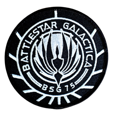 DELUXE Battlestar Galactica BSG-75 B&W 3.75" Uniform Patch- Mailed from ...