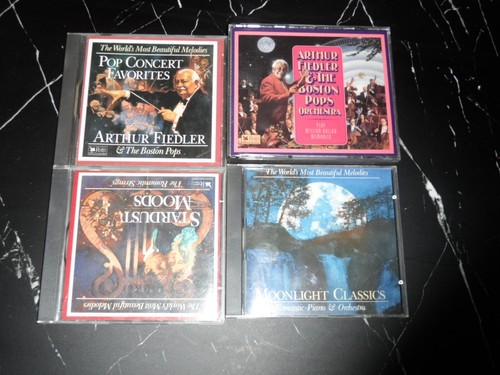 Readers Digest 4 CD Lot Arthur Fiedler Stardust Moods Moonlight ...