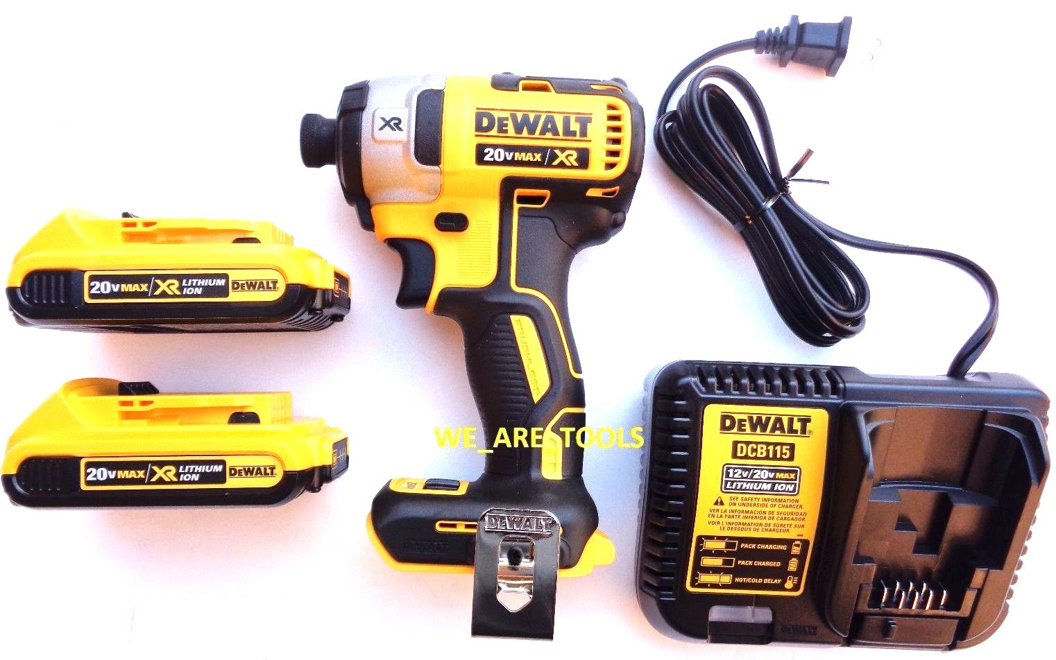 Dewalt DCF887 Brushless 20V Cordless 1/4 Impact, 2 DCB203 Batteries ...