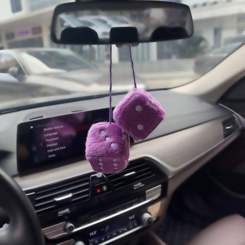 7.5cm Double Dice Pendant Hanging Plush Toy for Car Home Decoration ...