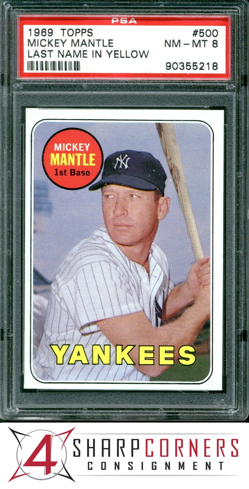 Mickey Mantle 1969 Topps #500 Base (Last Name in Yellow) Price Guide ...