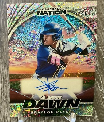 Braylon Payne 2025 Leaf Baseball Nation A New Dawn Sparkles Auto 10/15 ...