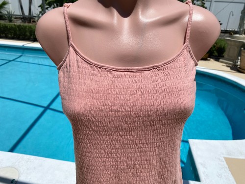 Ann Taylor Loft Orange Puckered Tank Shirt Top Womens SP PS Small ...