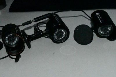 Lot 3 Astak Night Vision CM-818T Wireless CMOS Cameras no ac plug w5c ...