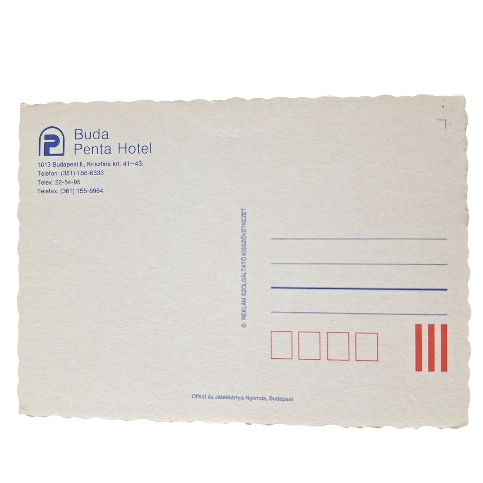Postcard Buda Penta Hotel Multiview Budapest Hungary Chrome Unposted | eBay