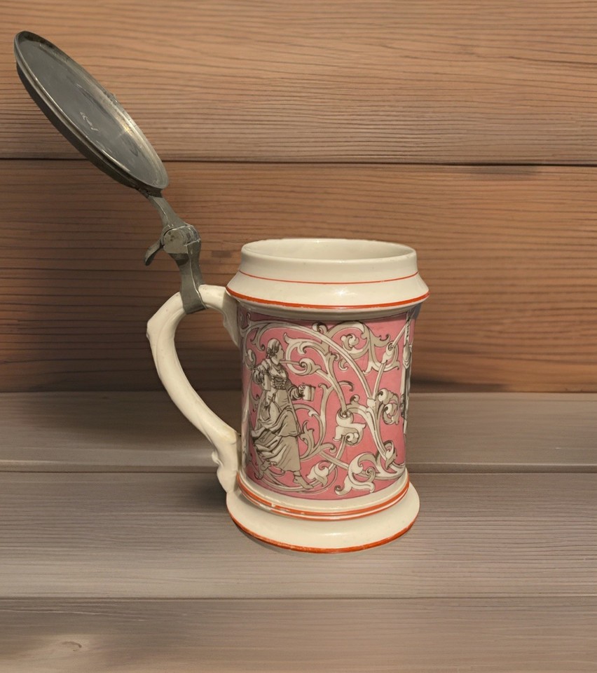 Vintage Antique J.W. Remy Beer Stein With Lid From Germany Rare Great ...