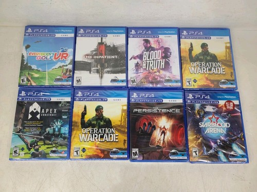 (NEW) Playstation 4 VR PS4 Virtual Reality Video Game Lot Of 8 Factory ...