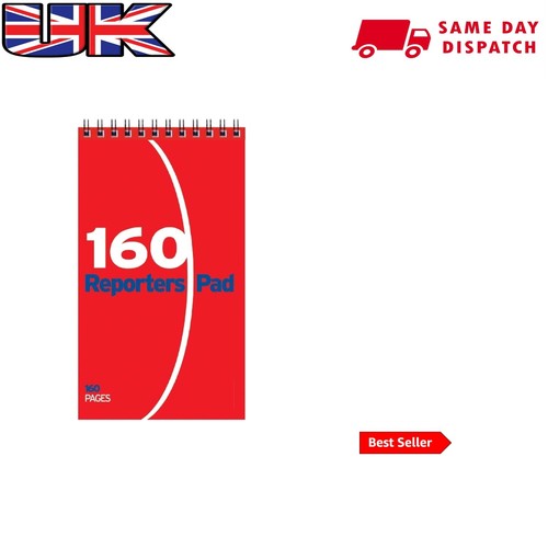 Spiral Reporter’s Notepad, 160 Pages, Wirebound, 210x124mm, 40 Pads ...