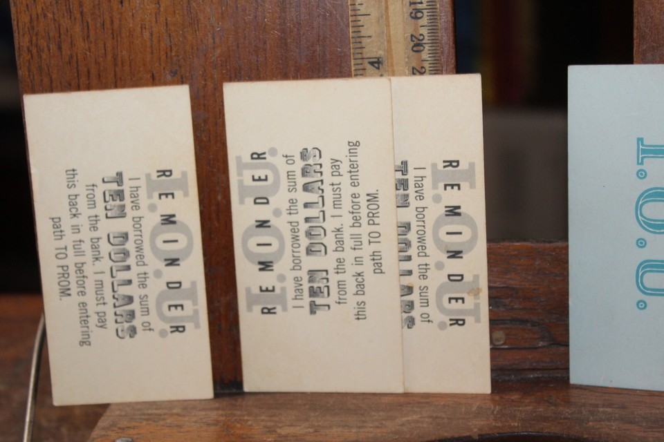 Vintage 1960 Original Barbie Queen of the Prom Game Parts IOU Cards Lot ...