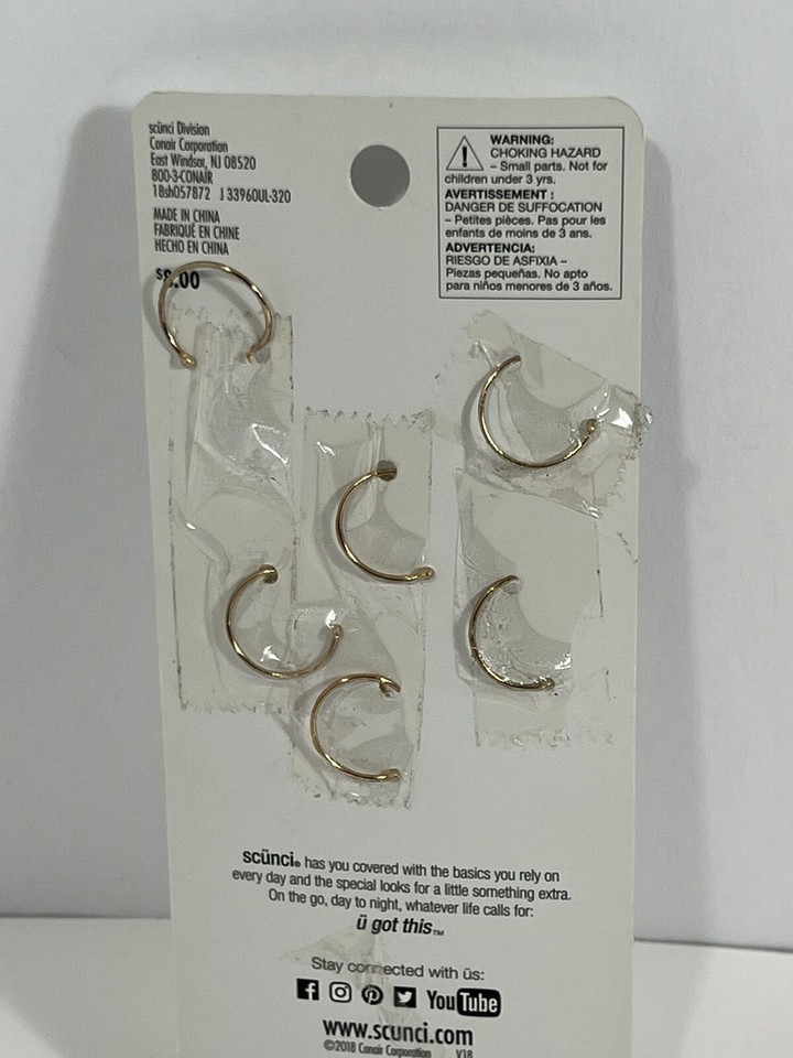 6 Scunci Elite Twist Pins Metal Hair Spin Pin White Pearl Accent End ...
