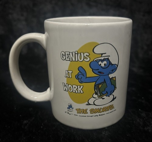 The Smurfs “Genius At Work” Ceramic Coffee Mug Flaw* | eBay