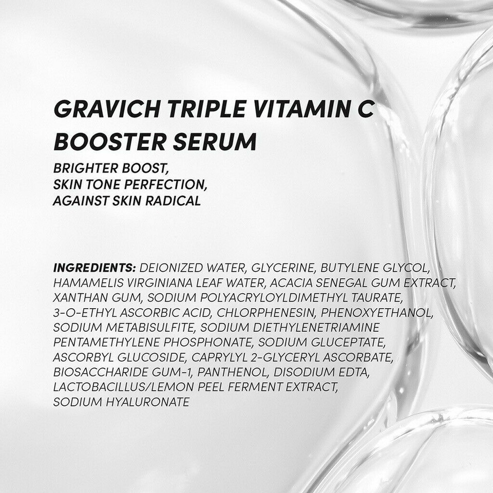 Gravich Triple Serum Booster Nourishing Skin Reduce Dark Spot Wrinkle ...
