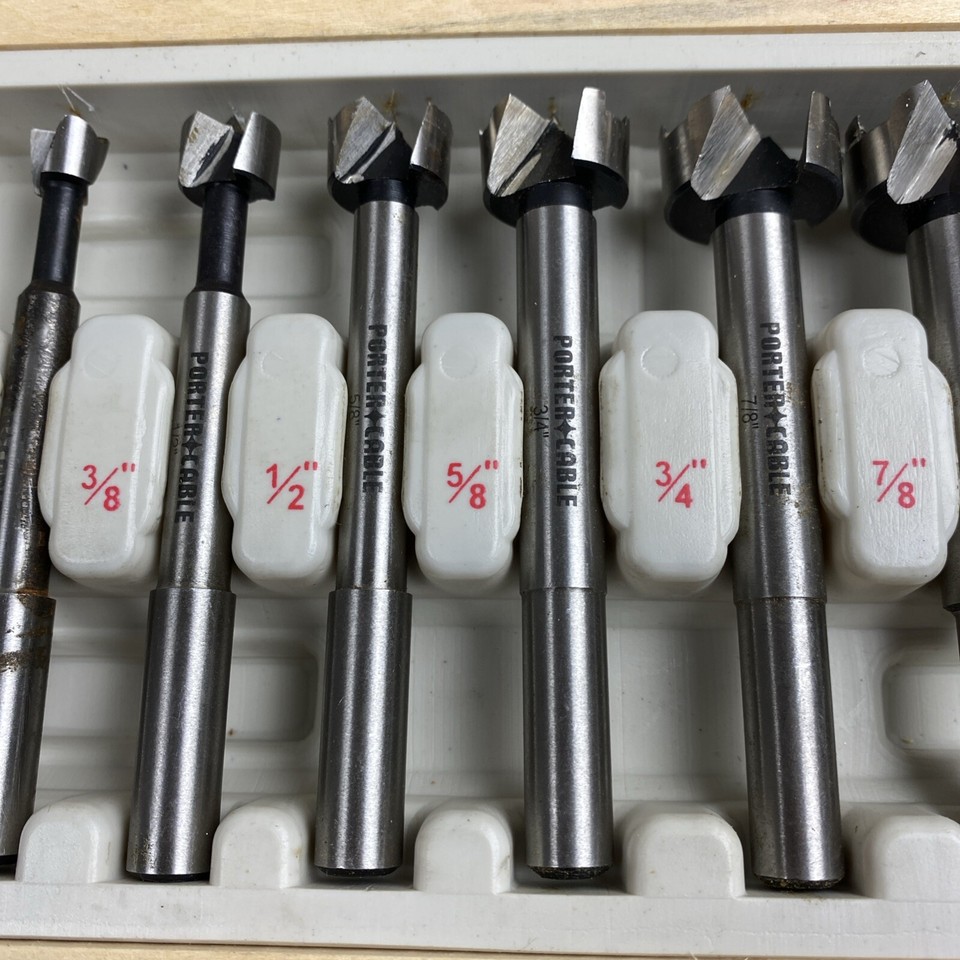 Porter Cable 8Pc.Forstner Bit Set w/Case Good Condition | eBay