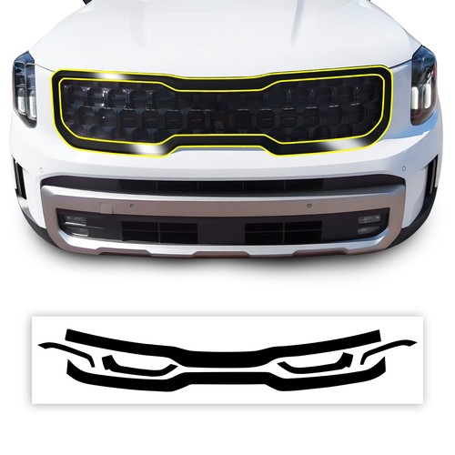 Fits 2023-2025 Kia Telluride Front Grille Bumper Chrome Delete Blackout ...