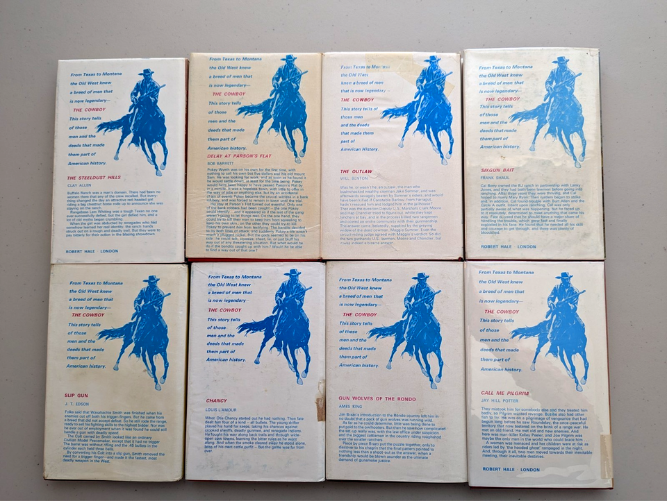 Lot 8 vintage 1970-80s Robert Hale western HCDJ Lauran Paine Jay Hill ...