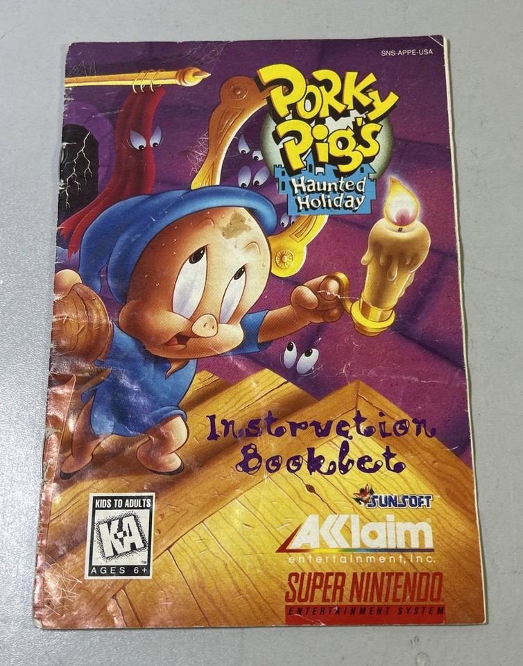 Porky Pig's Haunted Holiday SNES (Super Nintendo, 1995) COMPLETE - CIB ...