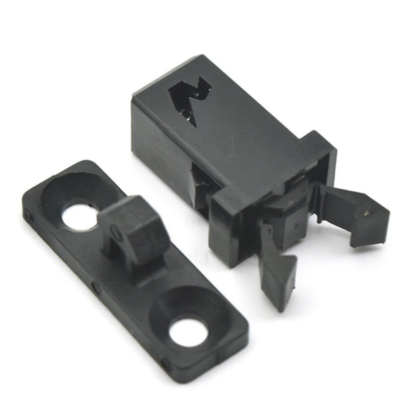 Cabinet Cupboard Plastic Non-Magnetic Push Touch Latch Black 25mm ...