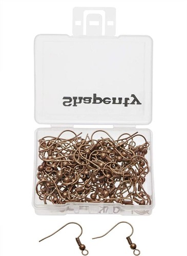 Surgical Brass Ball Coil Fish Earring Hooks Clasp Hypo-allergenic Ear ...