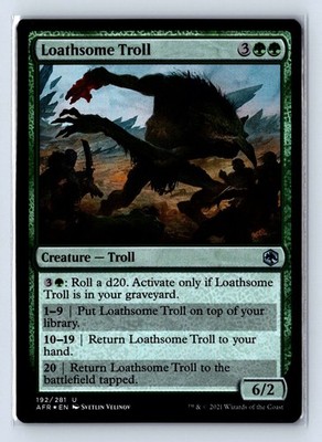 Adventures in the Forgotten Realms #192 Loathsome Troll Foil | eBay