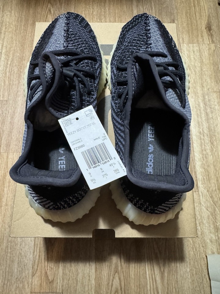 New Adidas Yeezy 350 V2 Carbon 2020 Size 9.5 Rare Authentic Black Kanye ...
