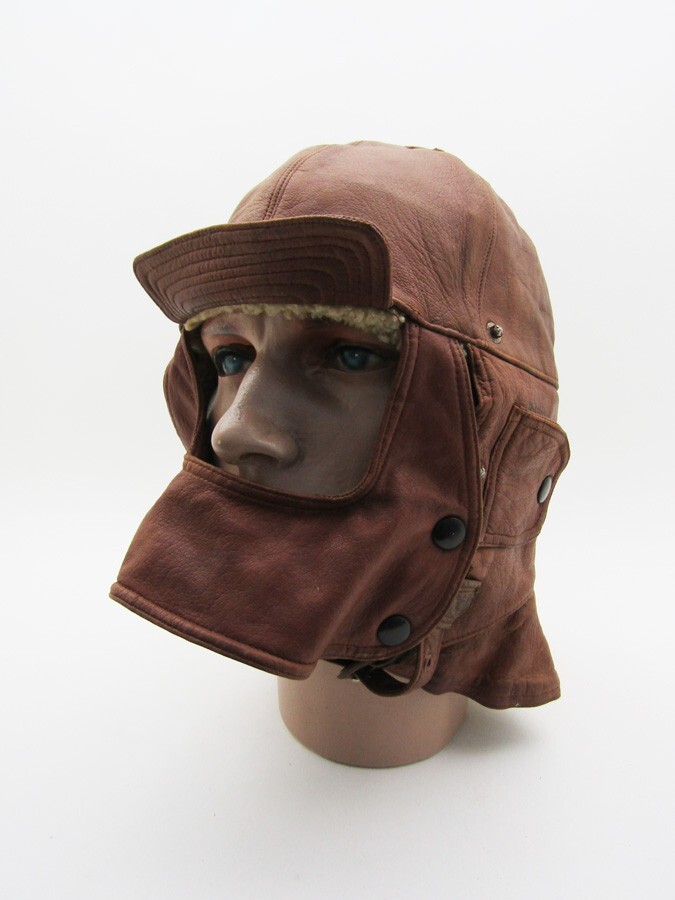 IMPERIAL GERMAN AVIATOR WW1 LEATHER HELMET FLYING AVIATION PILOT ...