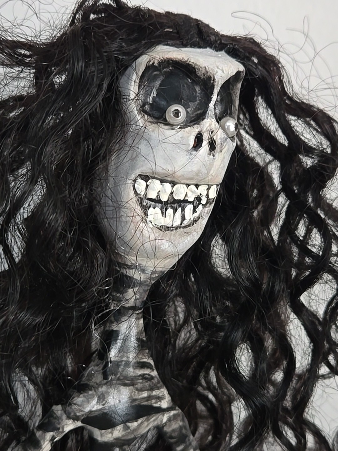 OOAK Creepy Oddity Art Doll Clay Spooky Skeleton Ghost Ghoul Evil Chick ...