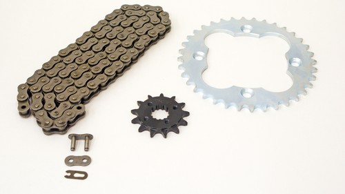2005-2008 Honda 400EX TRX400EX Non O-Ring Chain & Silver Sprocket 15/39 ...