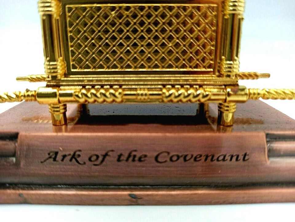 Small Replica Gold Plated Jewish Ark of the Covenant on Copper Base ...