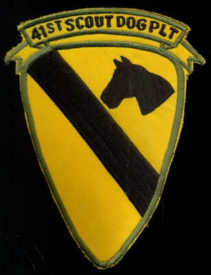 US Army 1st Cavalry Division 41st Scout Dog Platoon K-9 Vietnam Patch ...