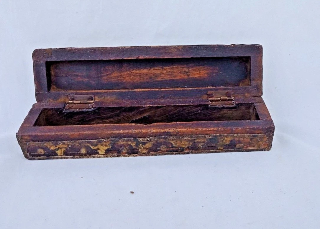 Vintage Wooden Pencil Box