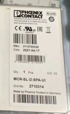 1pcs Phoenix Contact Digital display meter MCR-SL-D-SPA-UI 2710314 | eBay
