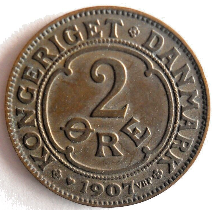 1907 DENMARK 2 ORE - AU - Excellent Coins - Lot #S22 | eBay