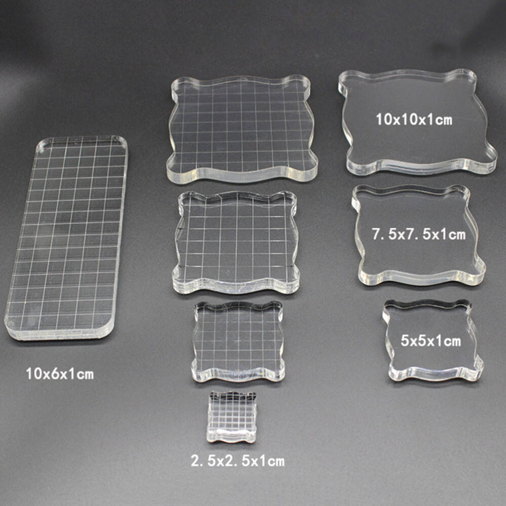 Photo Book Stamp Blocks with Grid Clear Rounded Corner Tool | eBay
