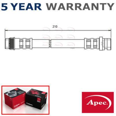 Apec Rear Inner Brake Hose Fits Renault Megane 2002-2009 Scenic 2003 ...