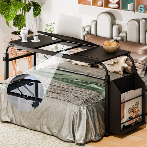 Bed Computer Desk Height Width Adjustable Over The Bed Table with ...
