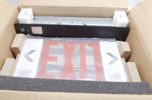 Lithonia Edgr B 1 R El Sd Recessed Edge Exit Lite Led Single Face Red ...
