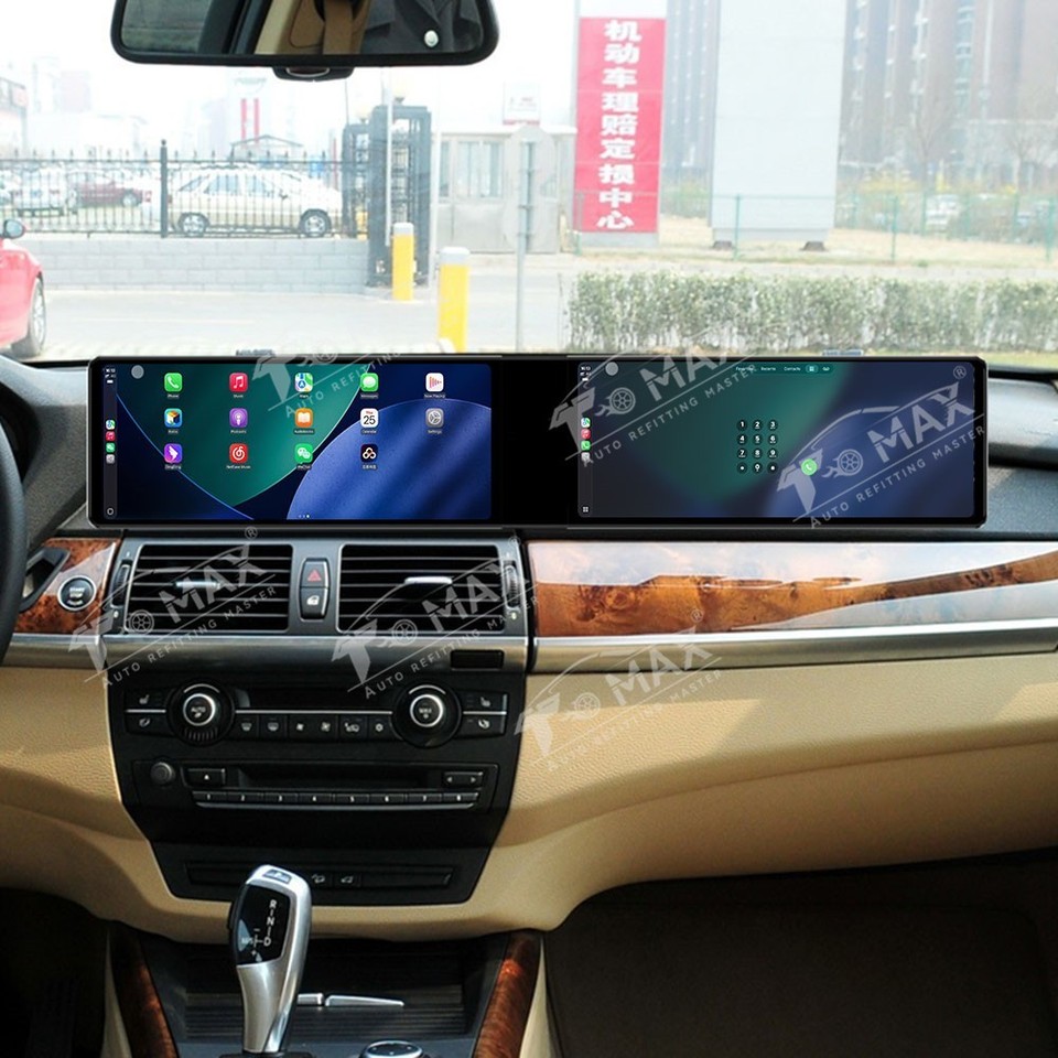 Dual Screen Car Radio For BMW X5 X6 2008-2018 Digital Cluster CIC CCC ...