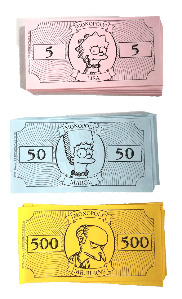 The Simpsons Edition Vintage 2001 Hasbro Monopoly Board Game ...