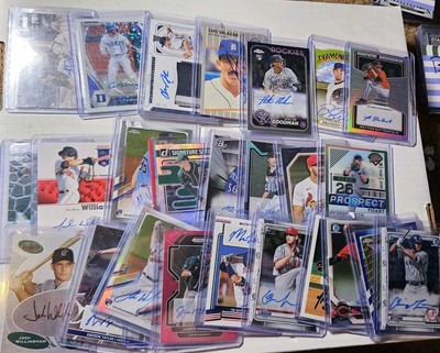 Lot of (26) Autographed Baseball Cards, Rookies, All Years, Numbered ...