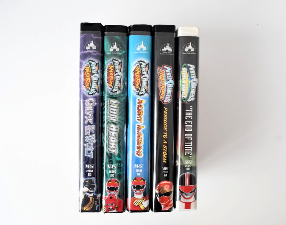 Power Rangers VHS Lot -5 Tapes- Wild Force, Time Force, Ninja Storm ...