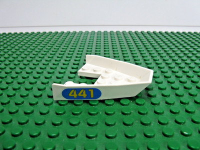 LEGO White Boat Bow Top 6x6x1 w/'441' Stickers Both Sides 6441 ...